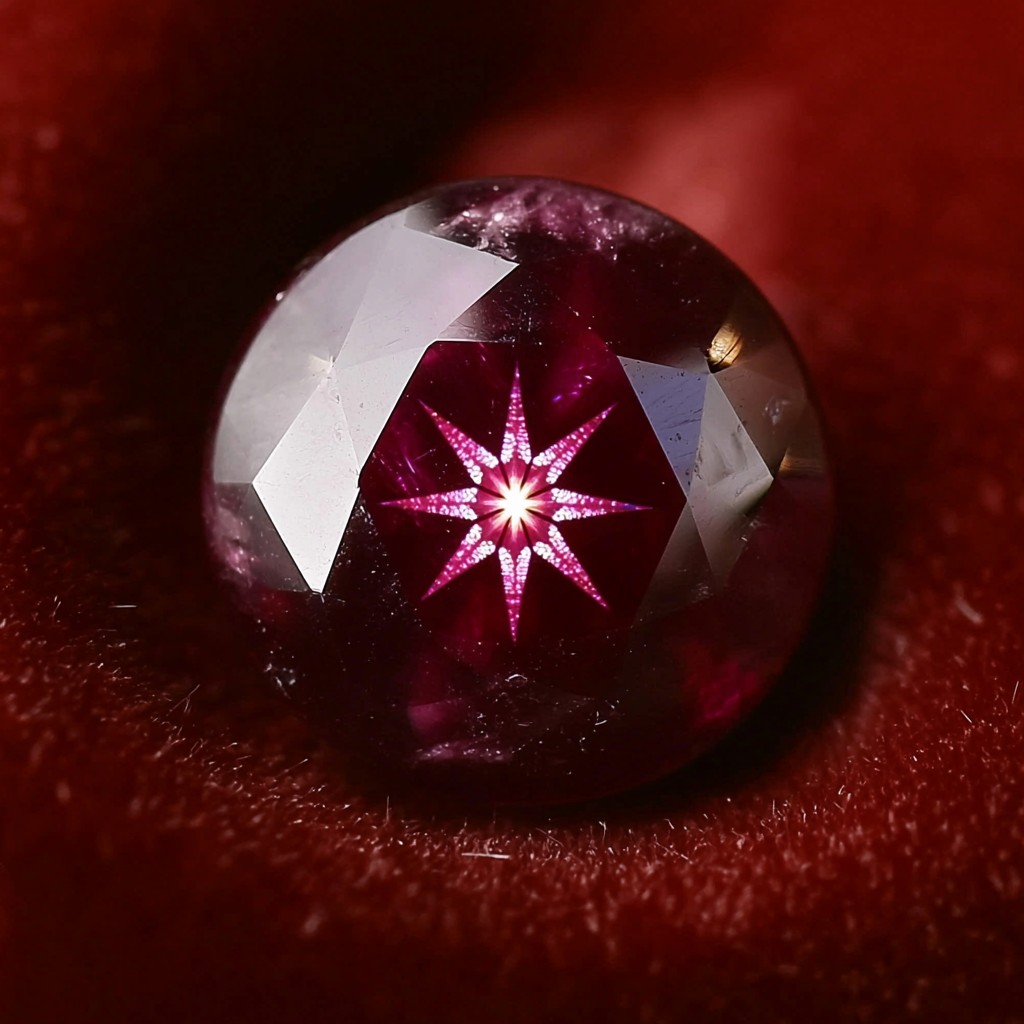 Star Ruby: Asterism Phenomenon Creates Star-Like Pattern!