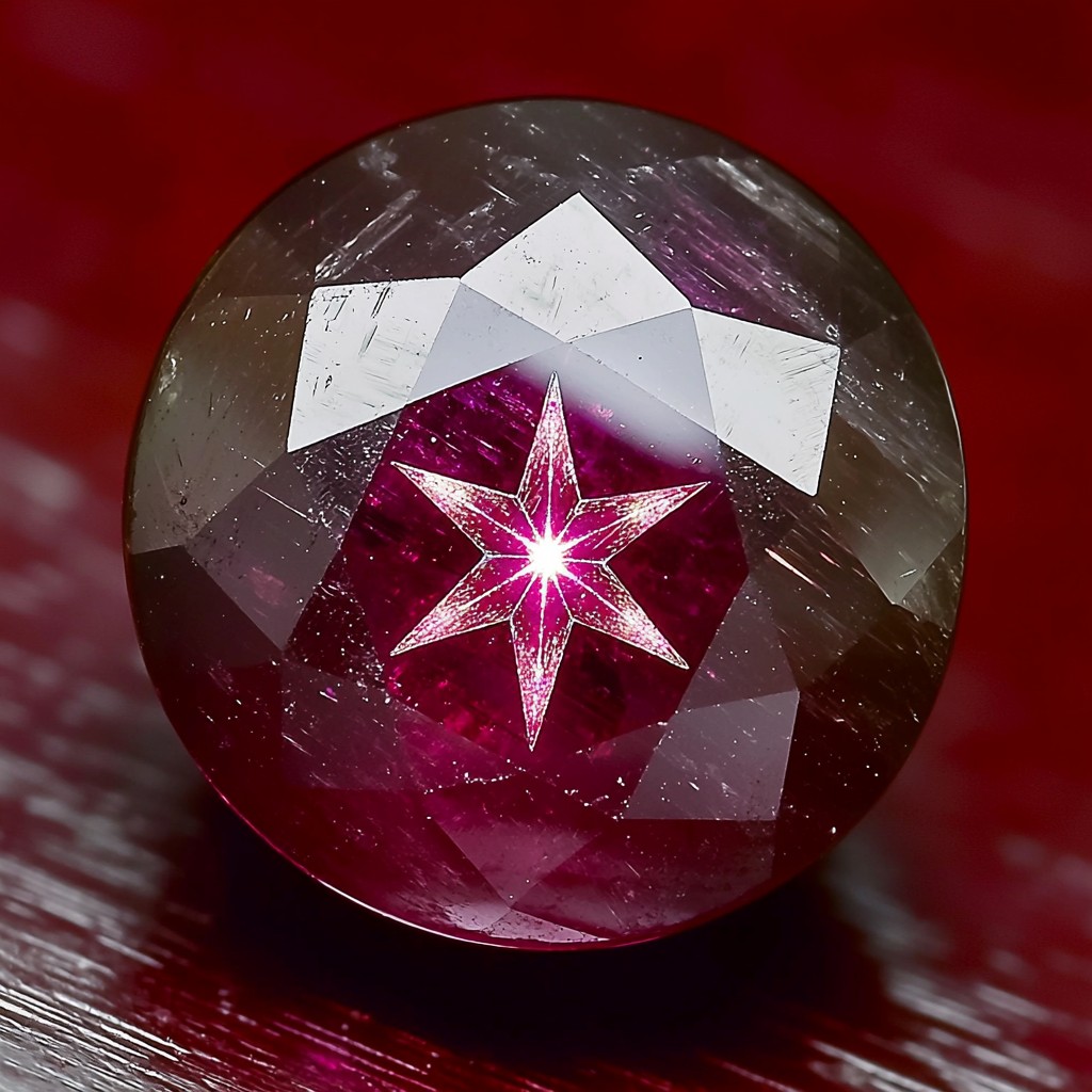 Star Ruby: Asterism Phenomenon Creates Star-Like Pattern!