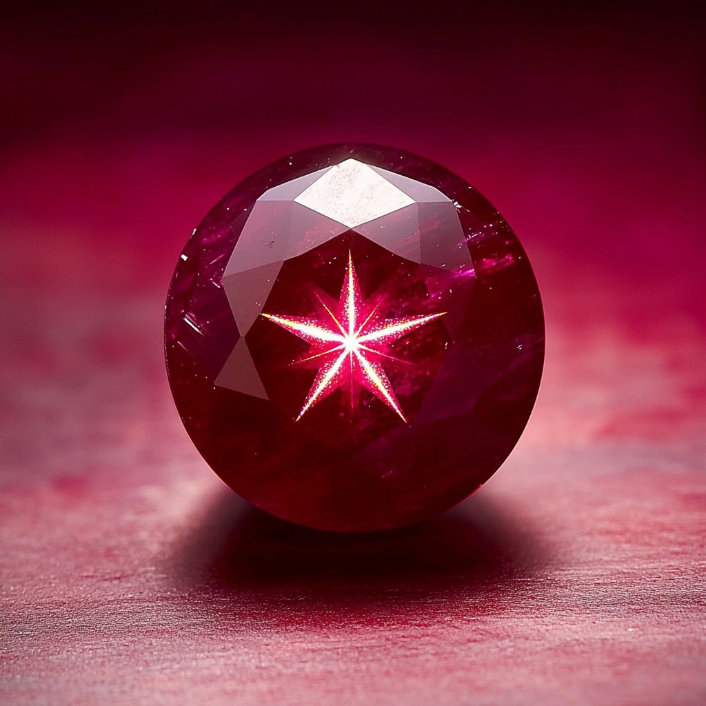 Star Ruby: Asterism Phenomenon Creates Star-Like Pattern!
