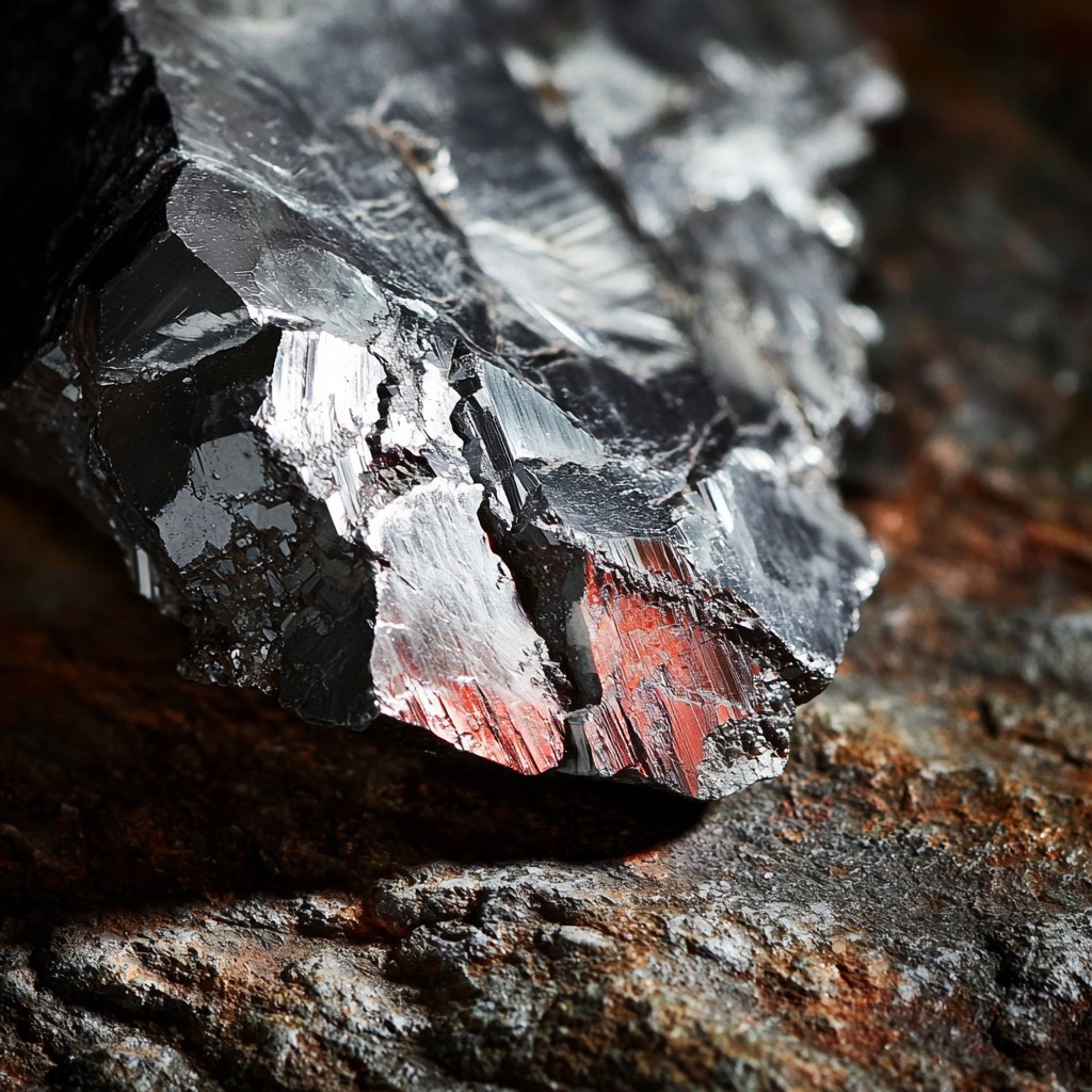 Hematite: Iron-rich mineral often used for grounding!